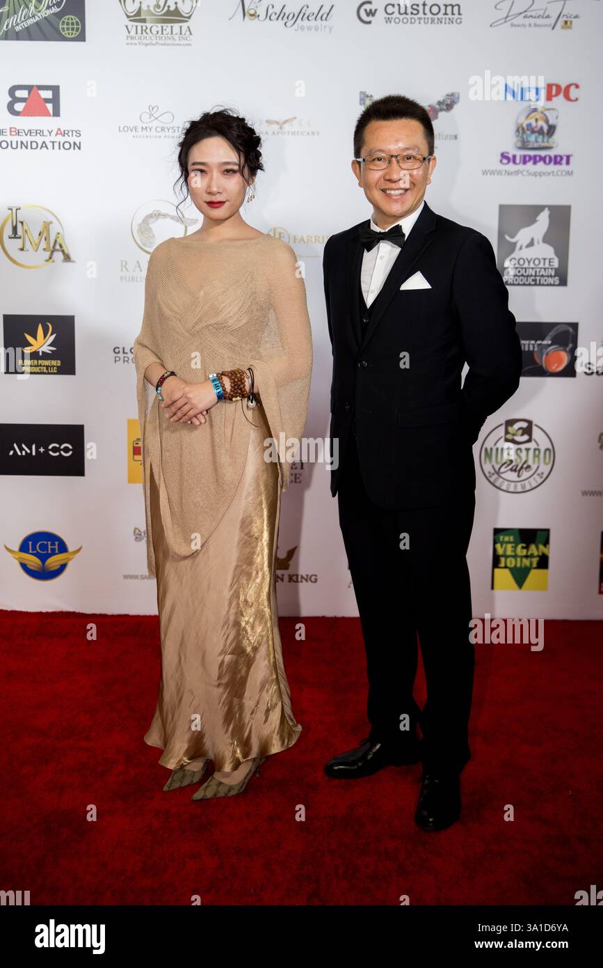 Artist Wenkang Xue & Artist Tian Chen at the Luxury Gala Academy Awards 2025 Viewing Party at ...