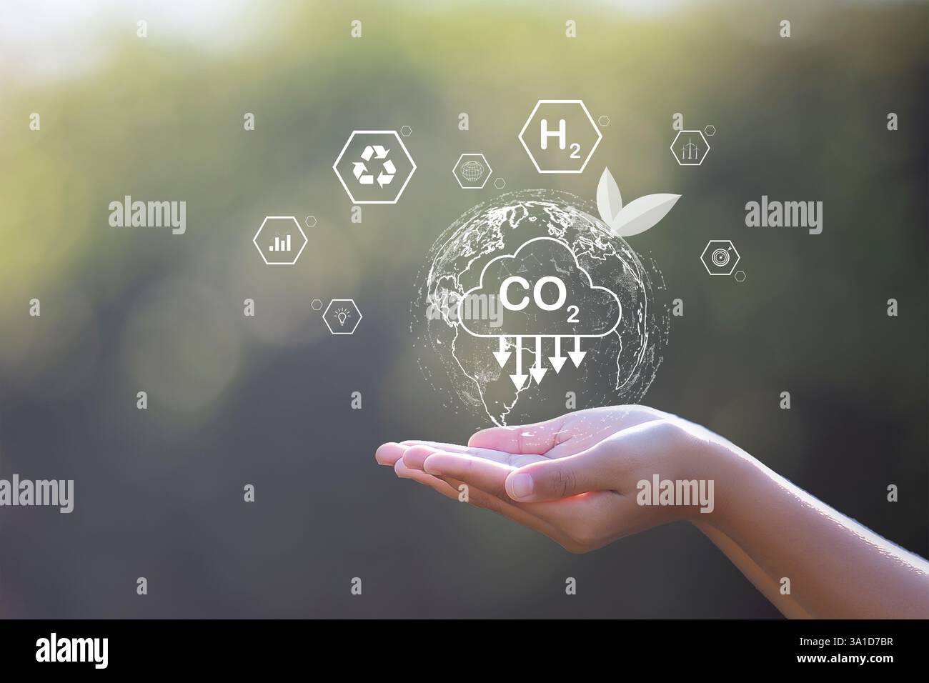 The carbon neutral concept reduces CO2 emissions, reducing global ...