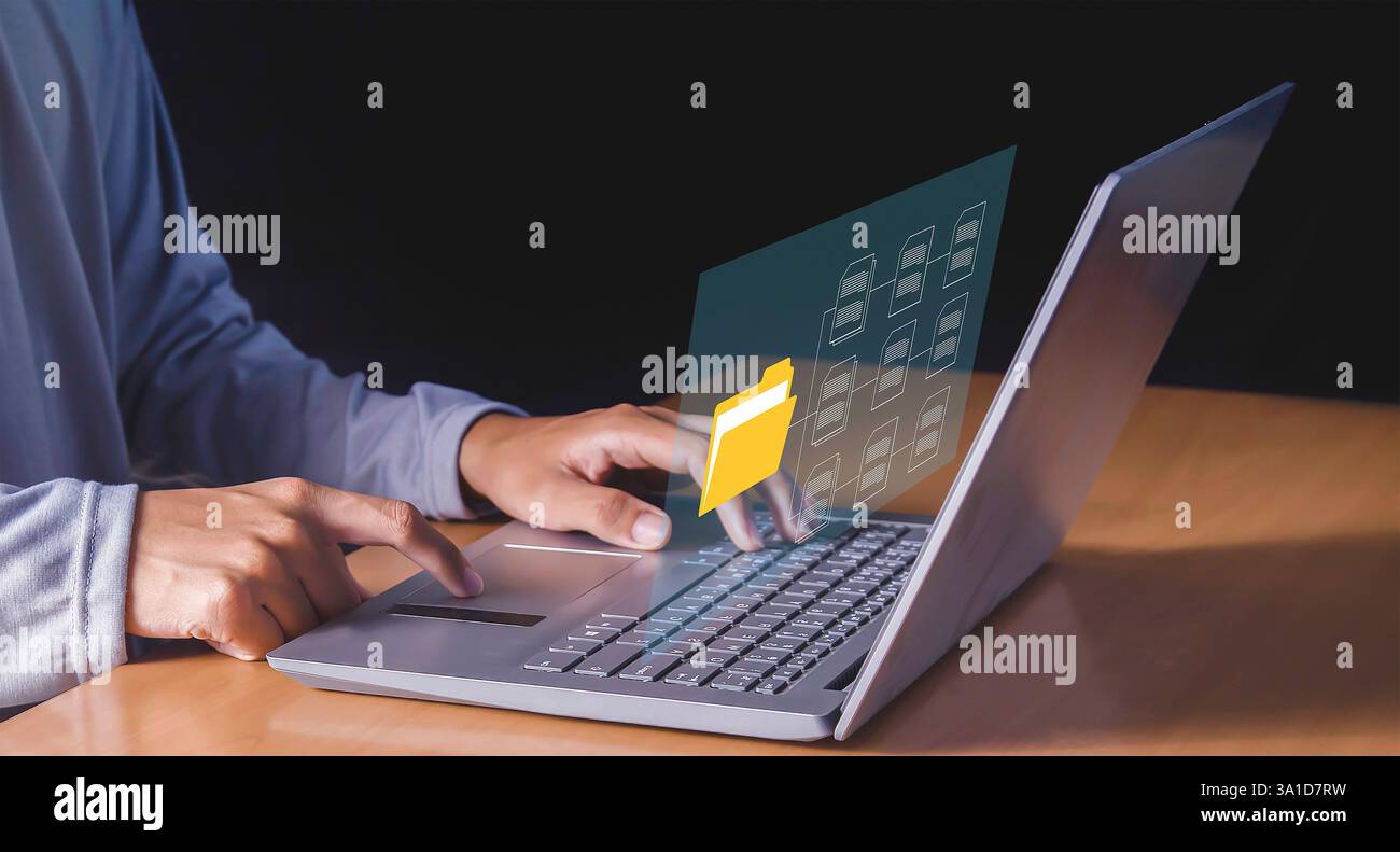 document management system concept Searching and managing online ...