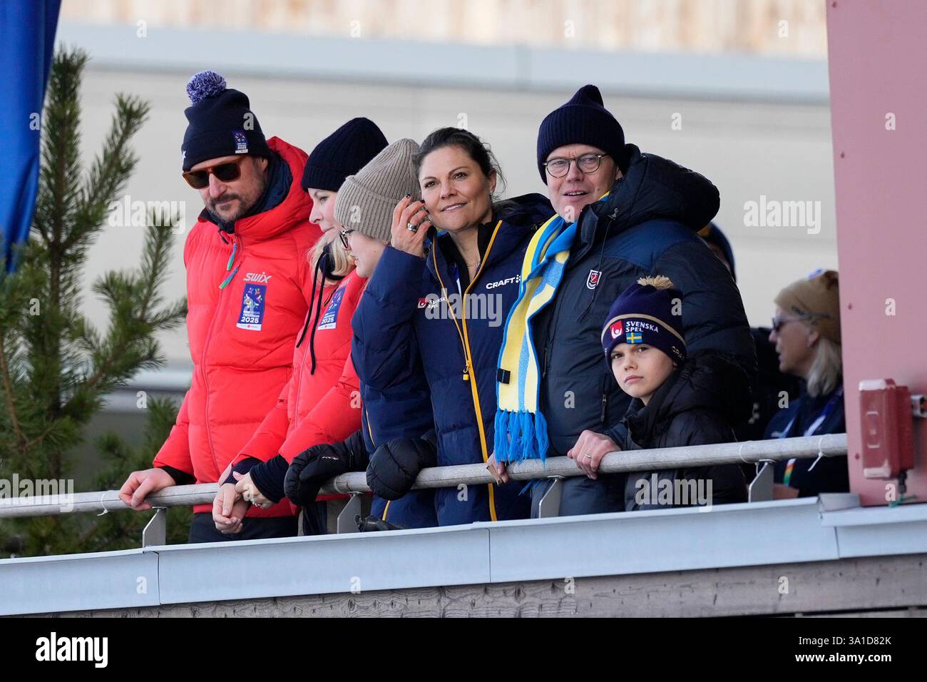 Victoria, Crown Princess of Sweden and Prince Daniel, right, stand with ...