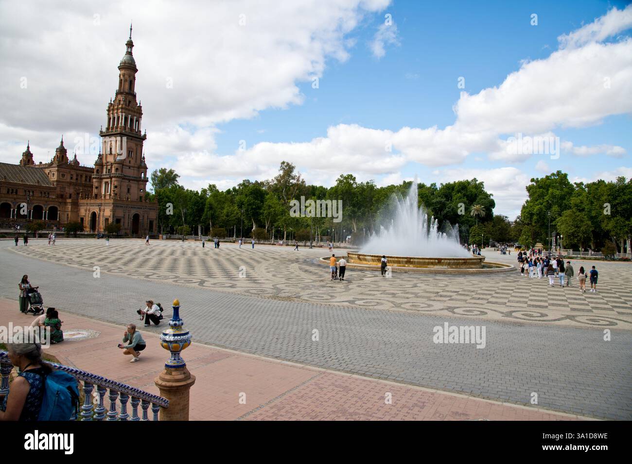 Seville,Parks,Gardens,Giralda Cathedral,Don Kiotey Tiling,El Arenal old ...