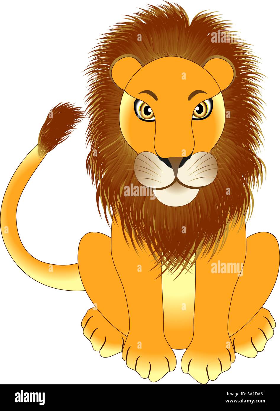 Cartoon lion sitting Stock Vector Image & Art - Alamy