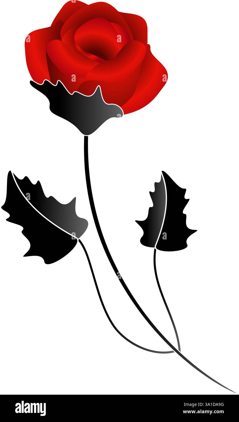 A red rose design Stock Vector Image & Art - Alamy