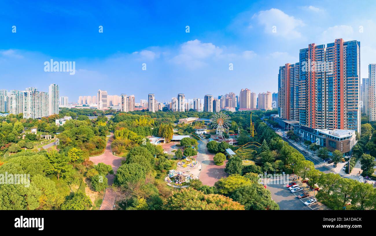 Urban environment of Xintiandi TV Tower, Changzhou City, Jiangsu ...