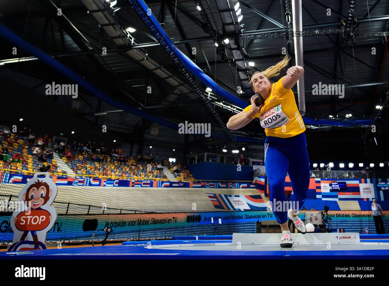 Fanny Roos of, Sweden. , . competes in women's shot put qualification ...