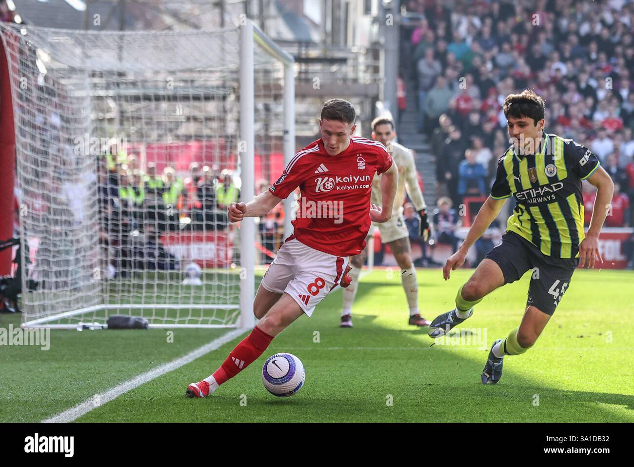 Elliot Anderson of Nottingham Forest keeps the ball in play during the ...