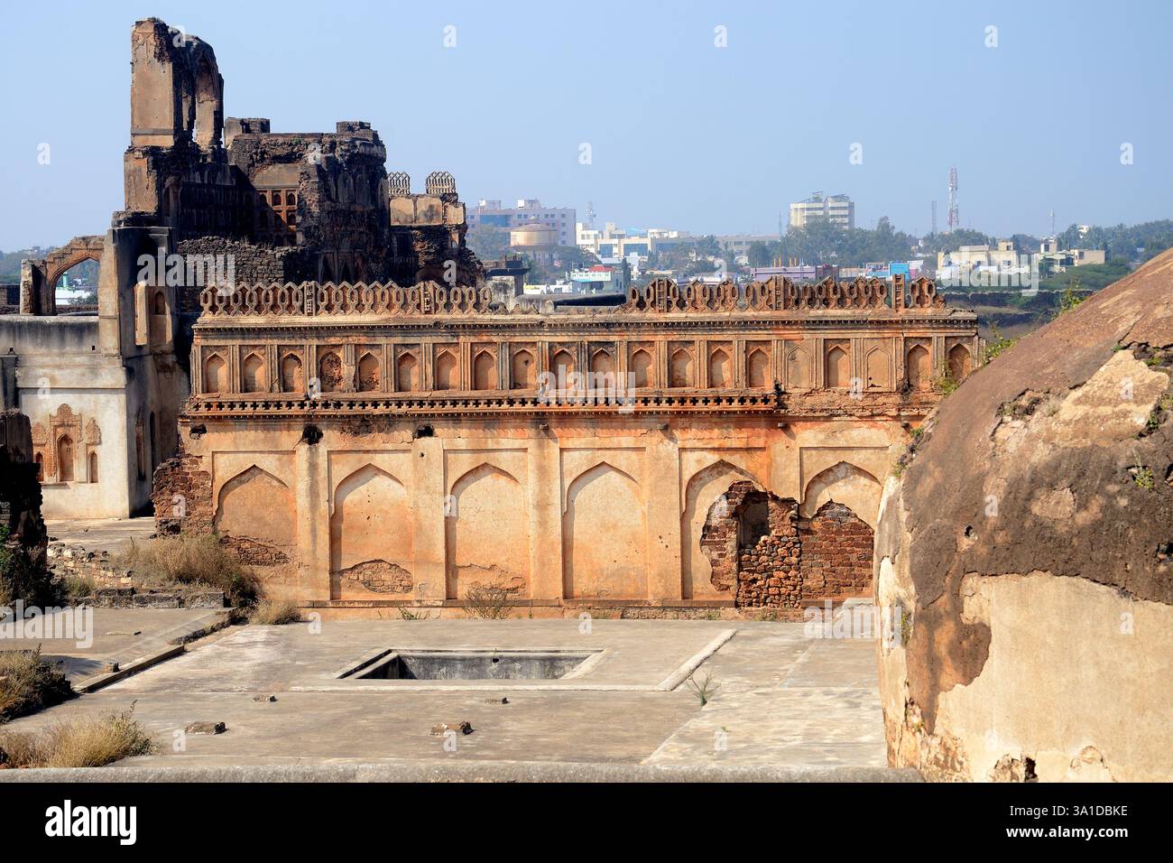 Outer view of the Rangeen Mahal, Bidar fort complex, built by Sultan ...