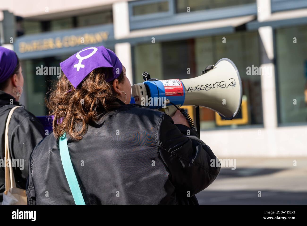 Augsburg, Bavaria, Germany - March 8, 2025: Demonstration in Augsburg ...
