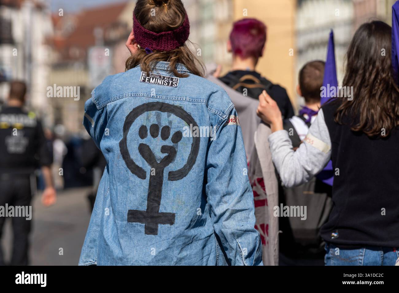 Augsburg, Bavaria, Germany - March 8, 2025: Demonstration in Augsburg ...