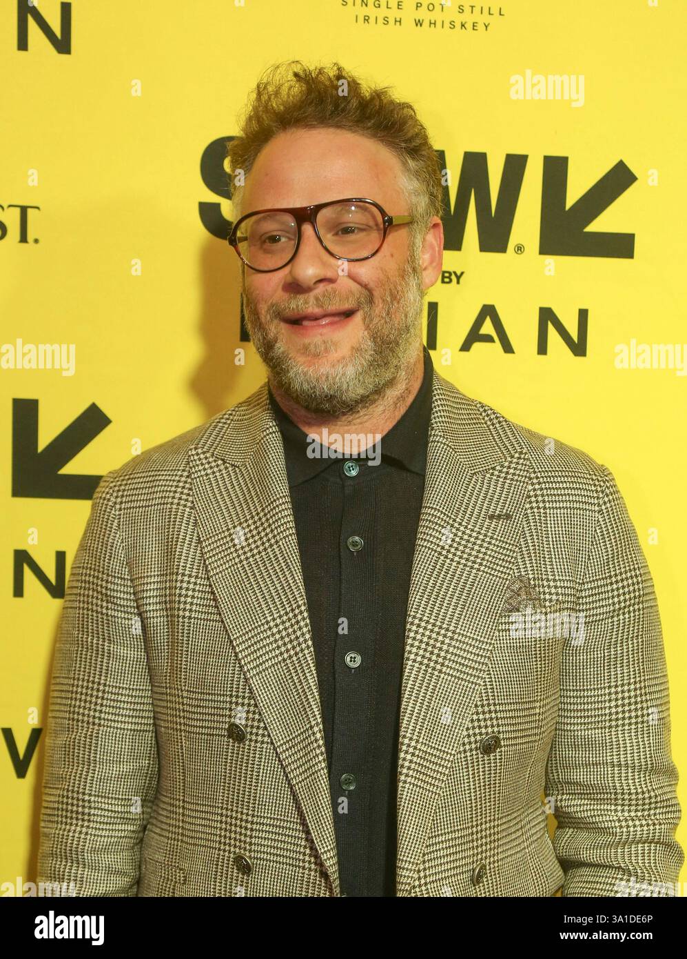Seth Rogan arrives for the series world premiere of "The Studio" on the ...