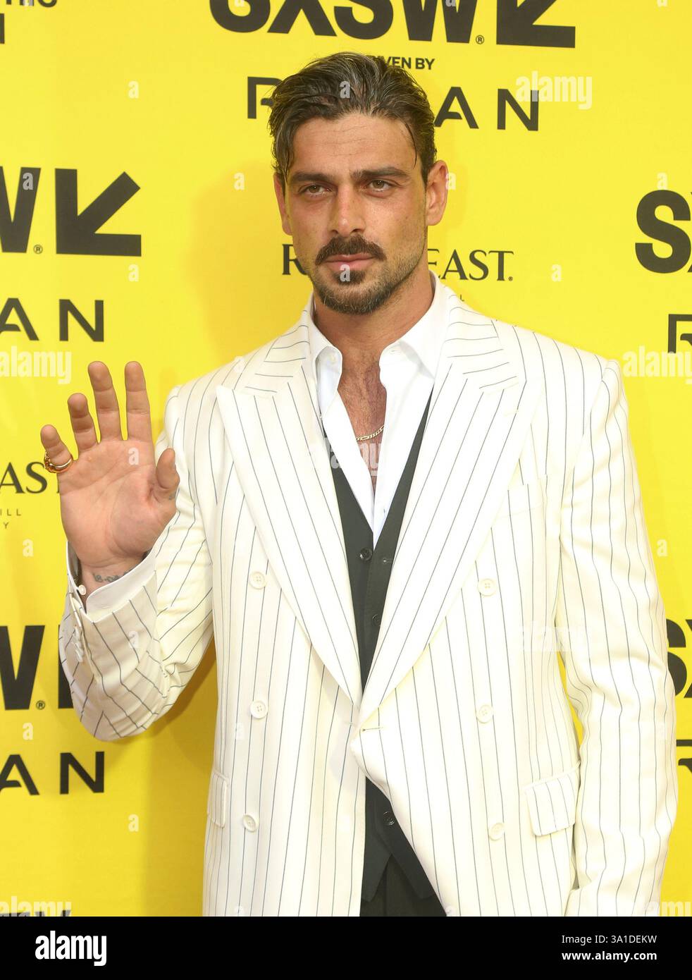 Michele Morrone arrives for the world premiere of "Another Simple Favor ...