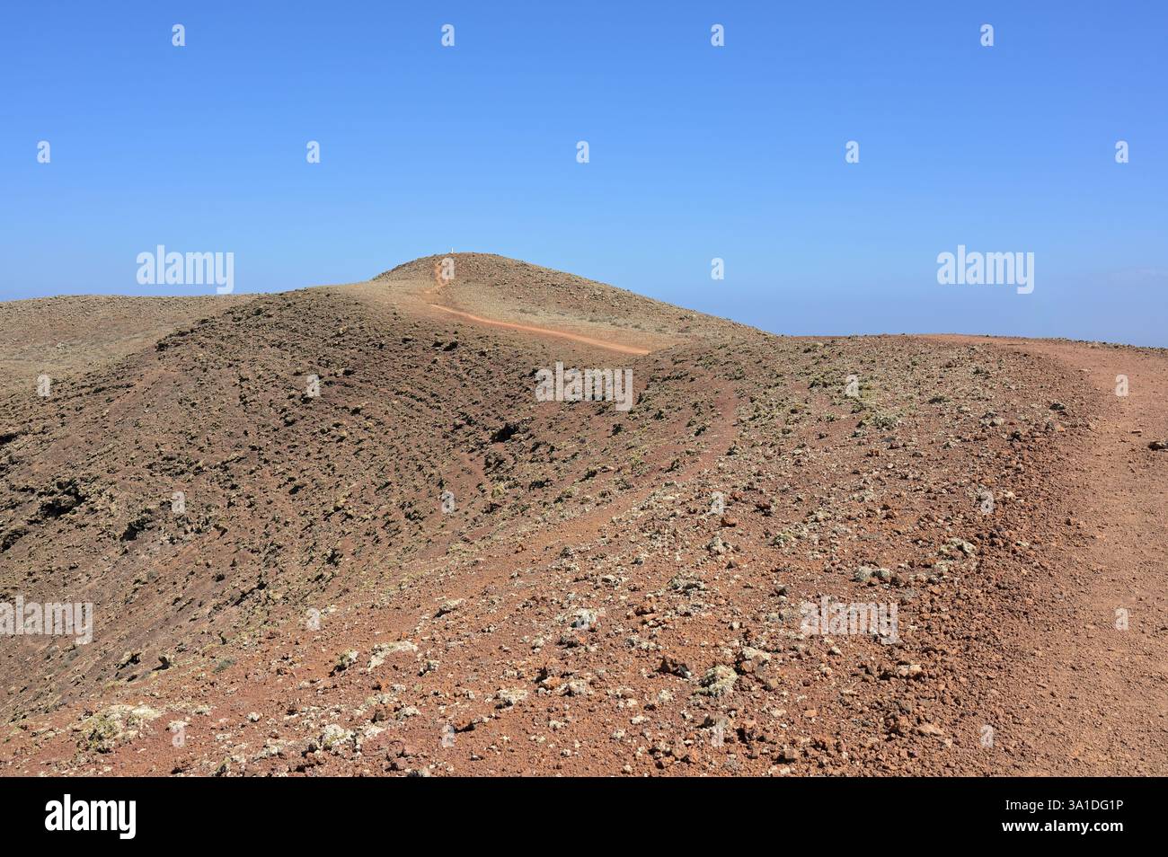 Volcanic landscape, cold lava fields in the nature park Caminos ...