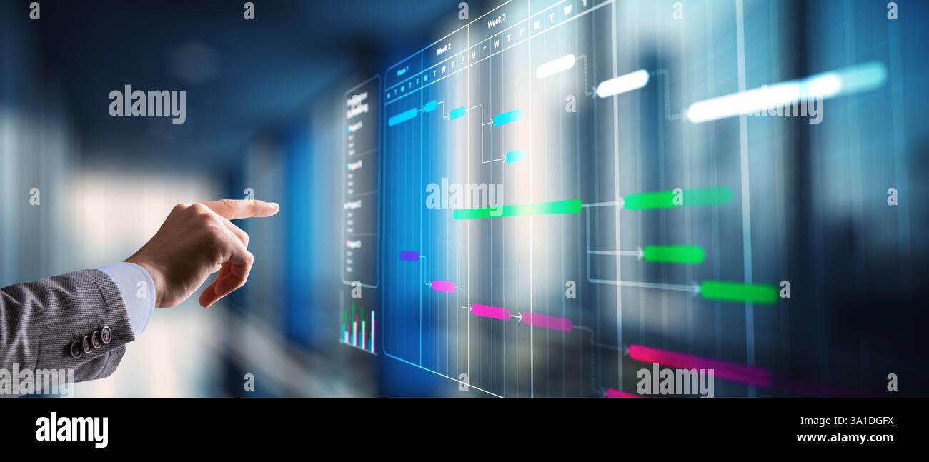Project management. Chart for plan tasks and progress. Planning ...