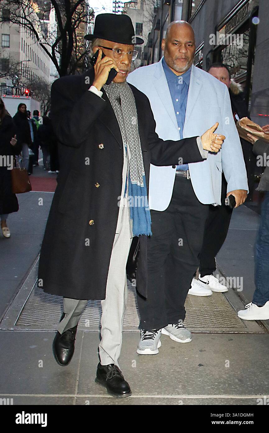 New York, NY, USA. 7th Mar, 2025. Al Sharpton seen after hosting his ...