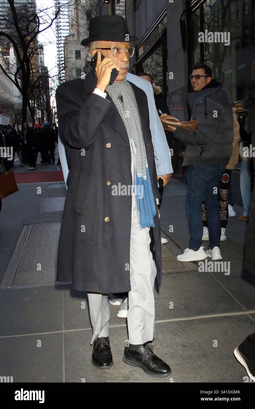 NEW YORK, NY- MARCH 7: Al Sharpton seen after hosting his radio show ...