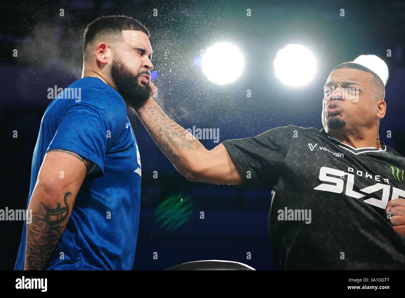 LAS VEGAS, NV - MARCH 7, 2025 : Wes Mena and Aaron Turner meet on the ...