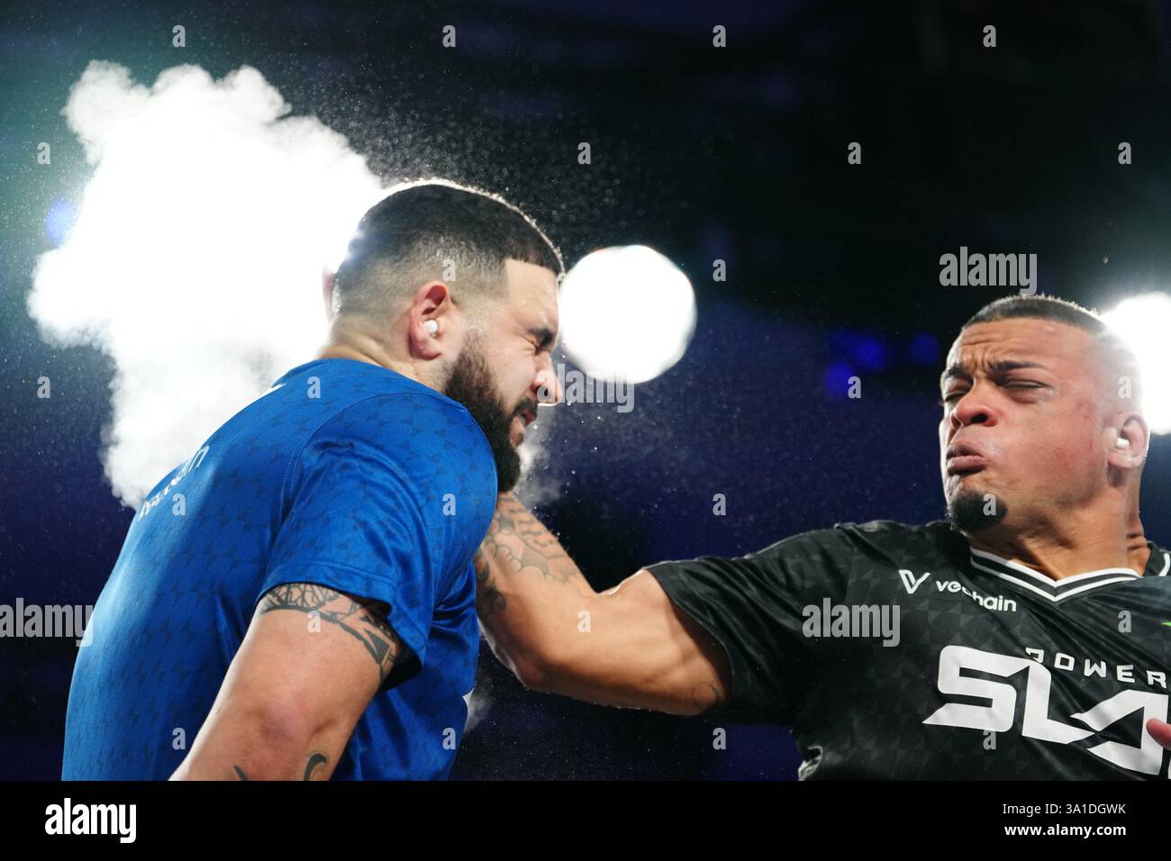 LAS VEGAS, NV - MARCH 7, 2025 : Wes Mena and Aaron Turner meet on the ...