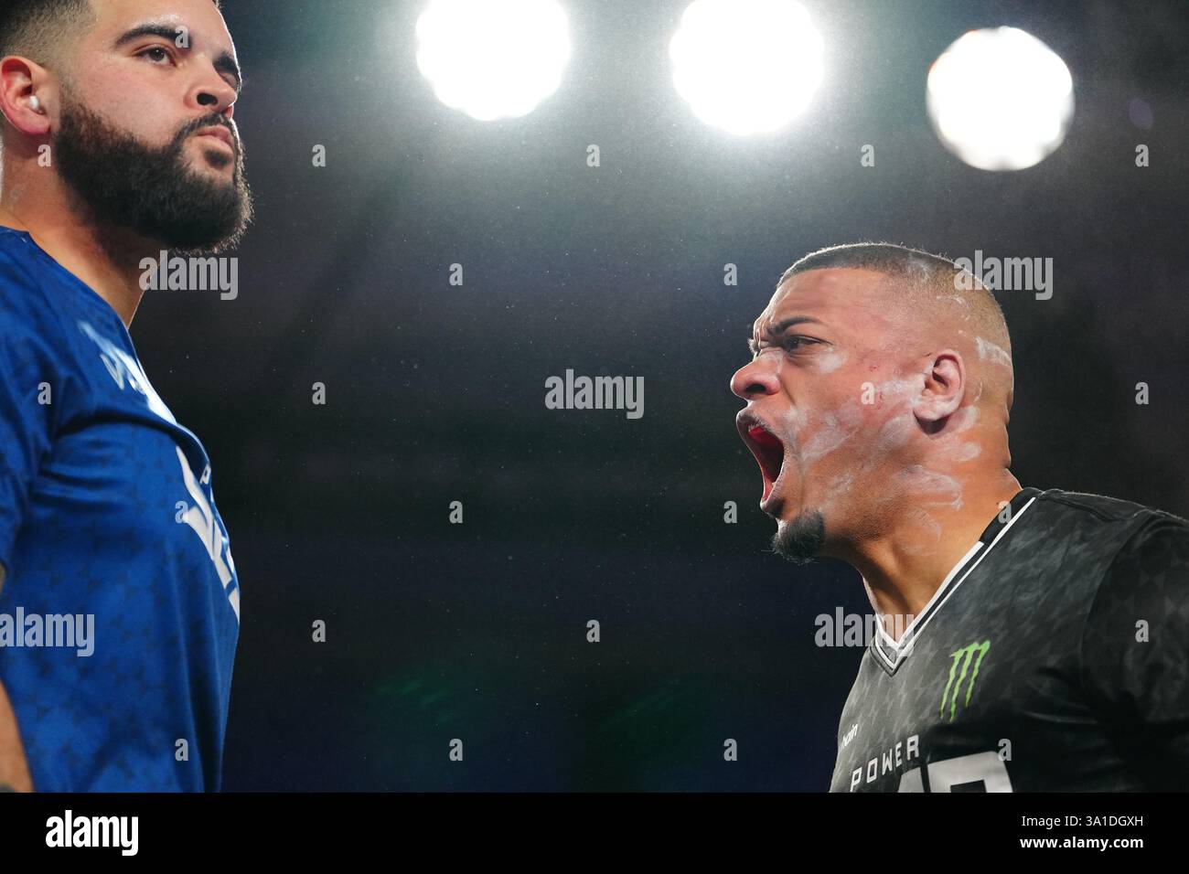 LAS VEGAS, NV - MARCH 7, 2025 : Wes Mena and Aaron Turner meet on the ...