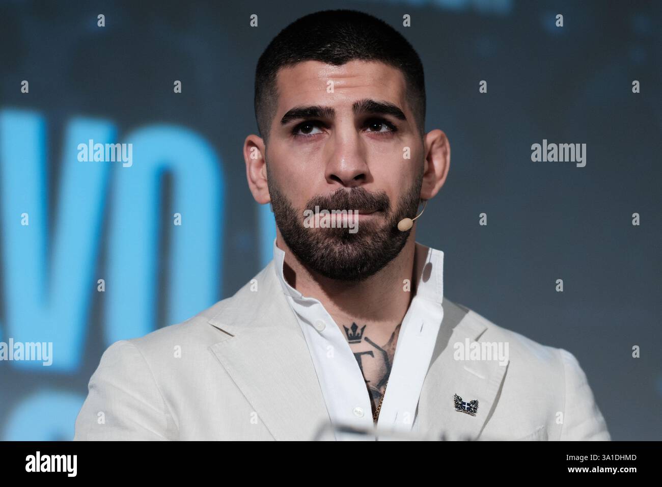 UFC fighter Ilia Topuria attends WOW 17 Madrid press conference on Sala ...