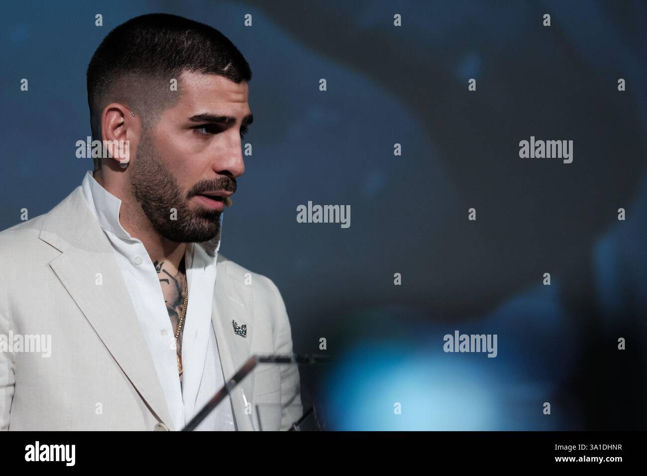 UFC fighter Ilia Topuria attends WOW 17 Madrid press conference on Sala ...