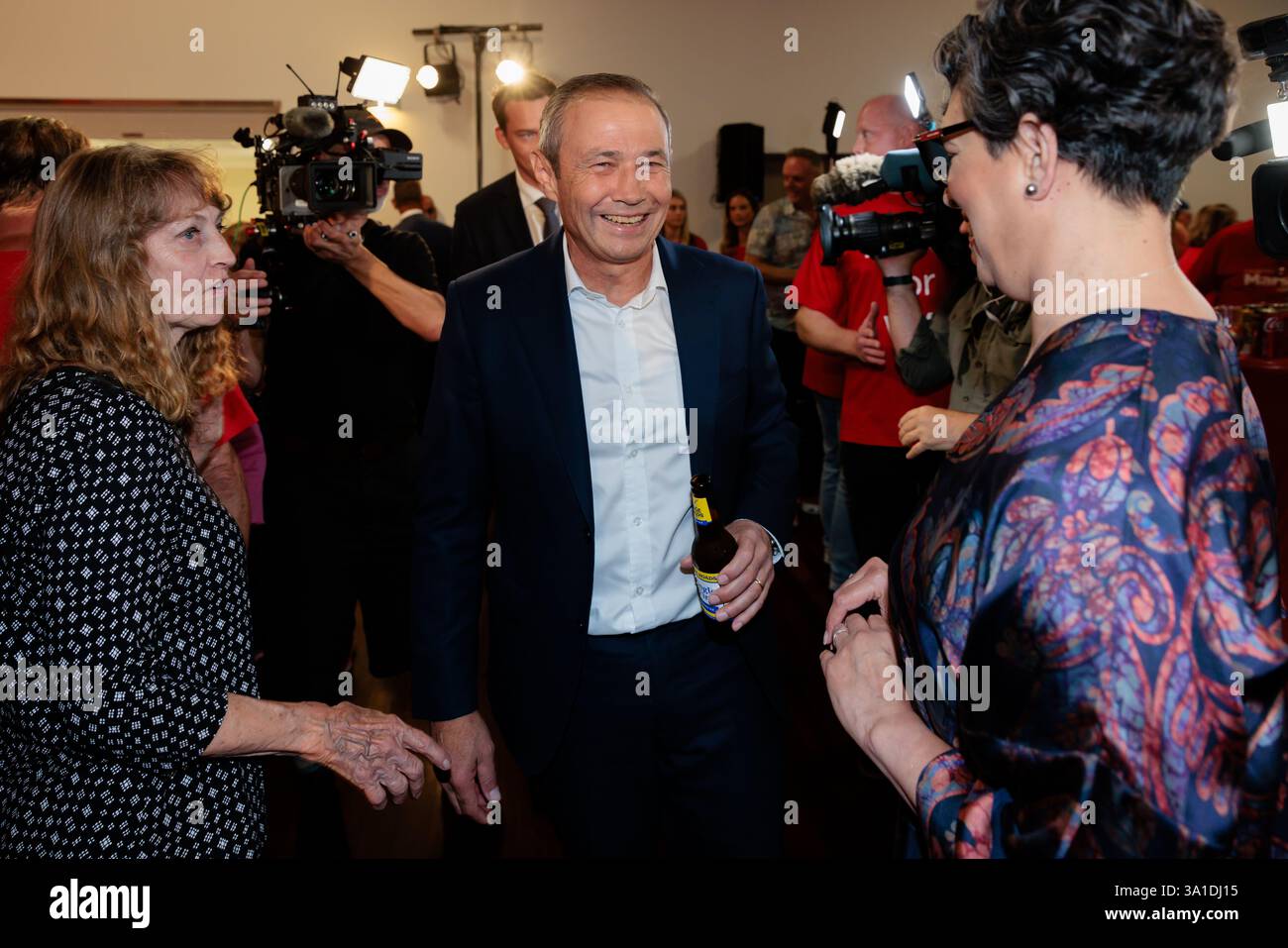 Western Australia Premier, Roger Cook is seen at the party's election ...