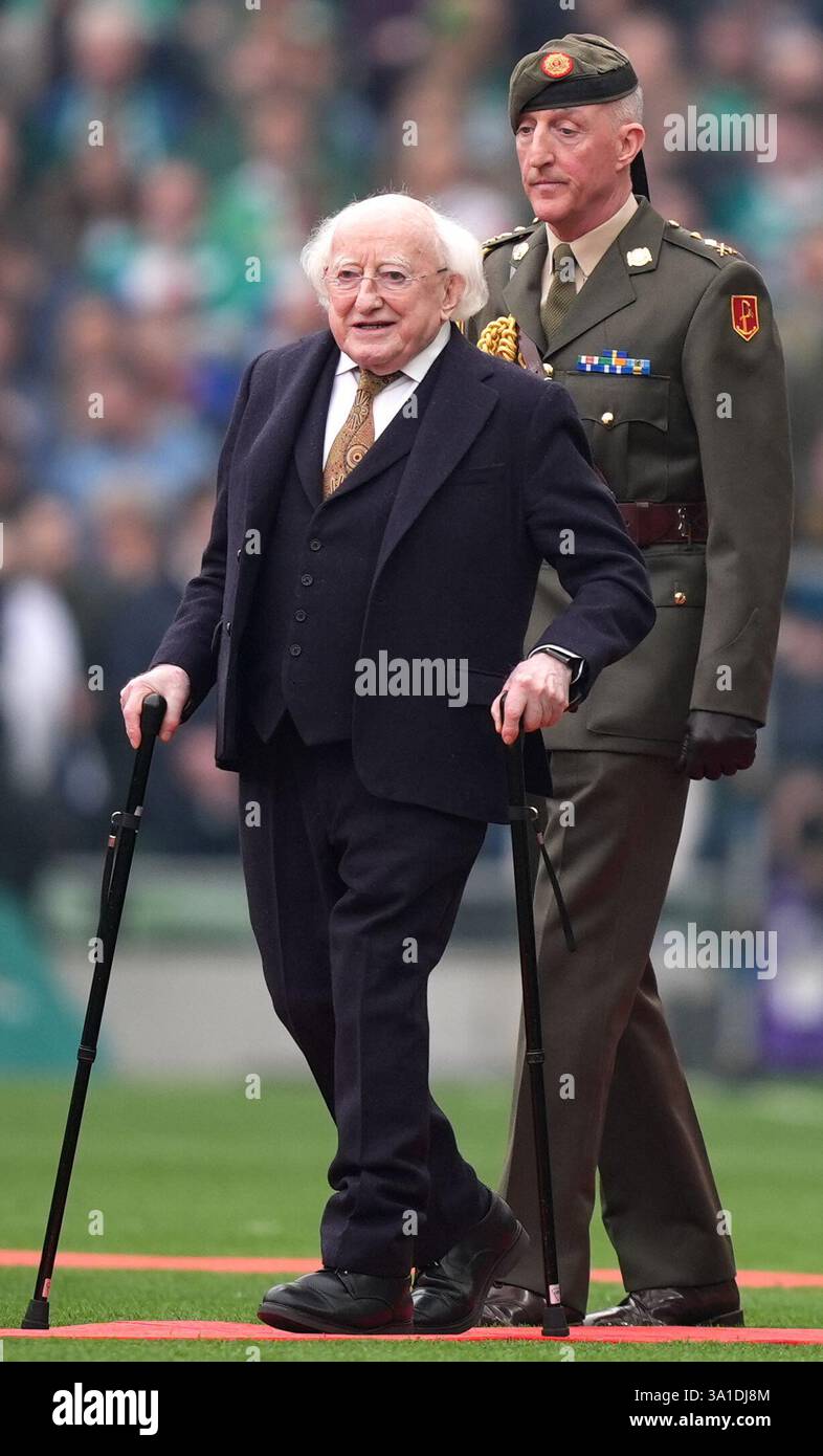 Ireland president Michael D. Higgins ahead of the Guinness Men's Six ...