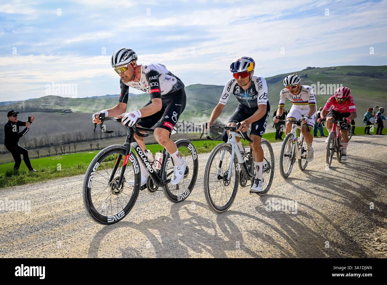 Belgian Tim Wellens of UAE Team Emirates, British Thomas Pidcock of Q36 ...