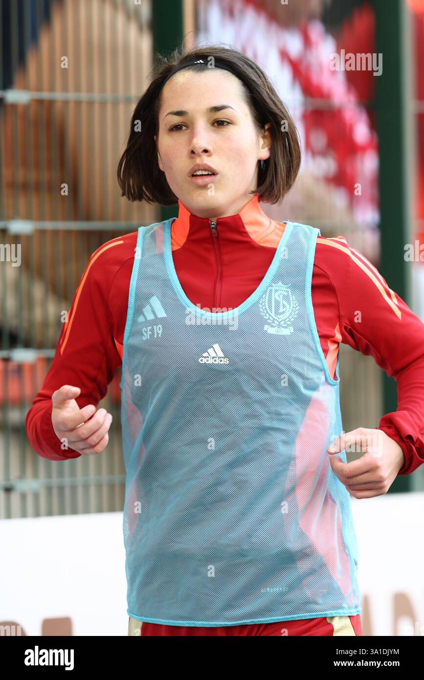 Standard Pam Amorij pictured in action during the warming-up for a ...