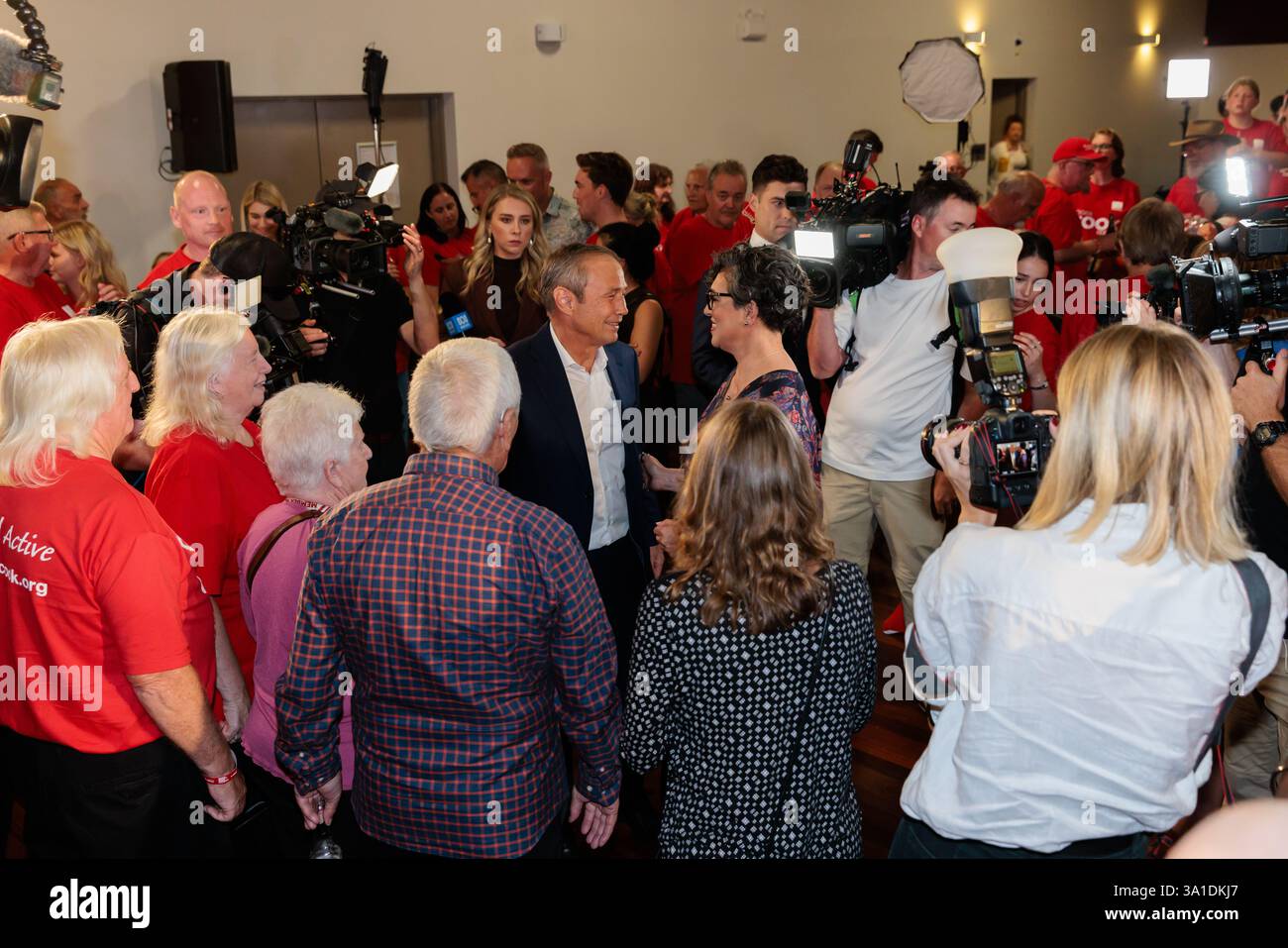 Western Australia Premier, Roger Cook is seen with his wife Carly Lane ...