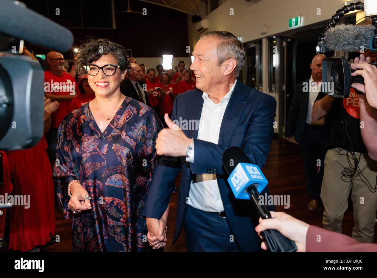 Western Australia Premier, Roger Cook and his wife Carly Lane arrive at ...