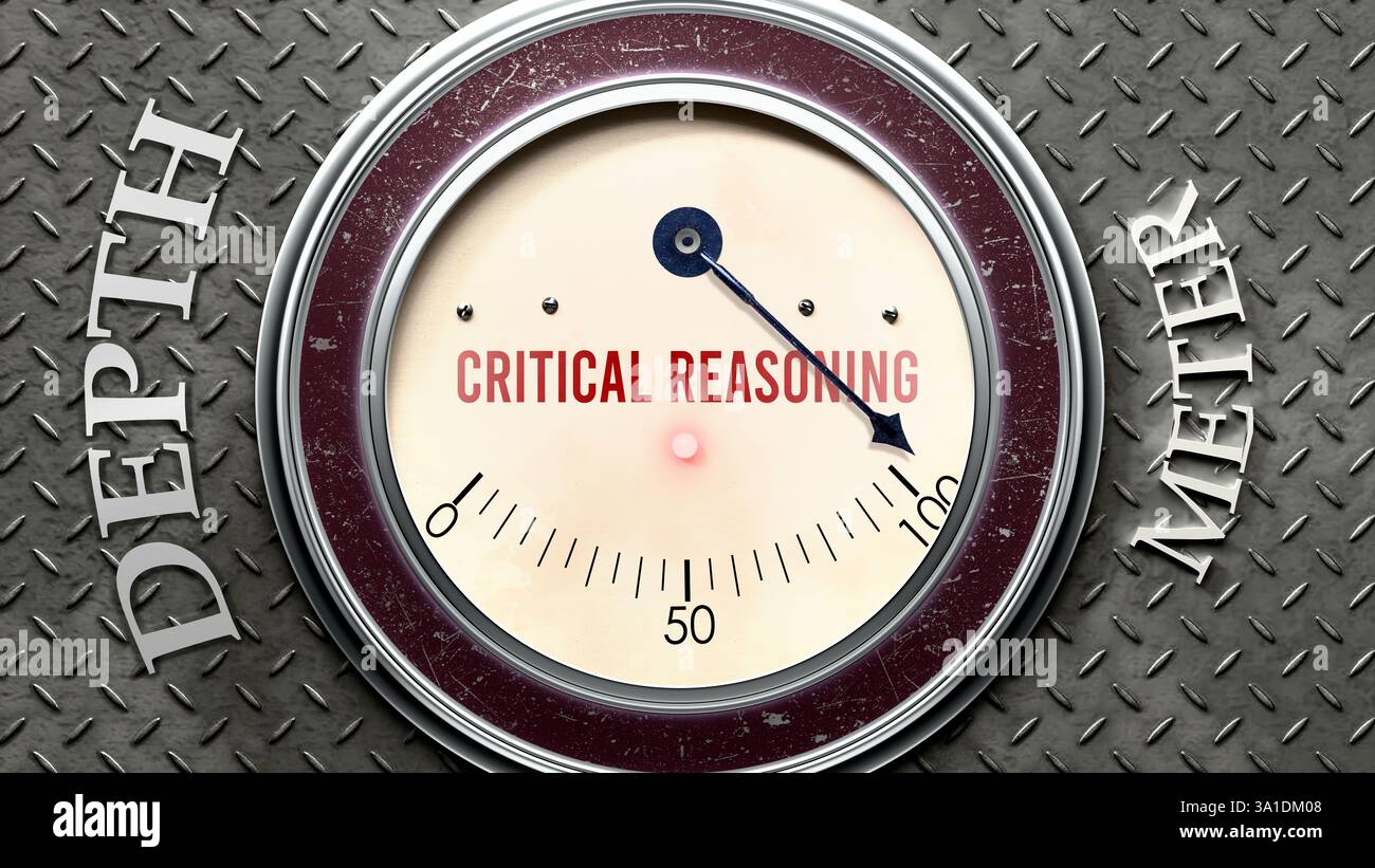 Critical Reasoning and Depth that is hitting a full scale, showing a ...
