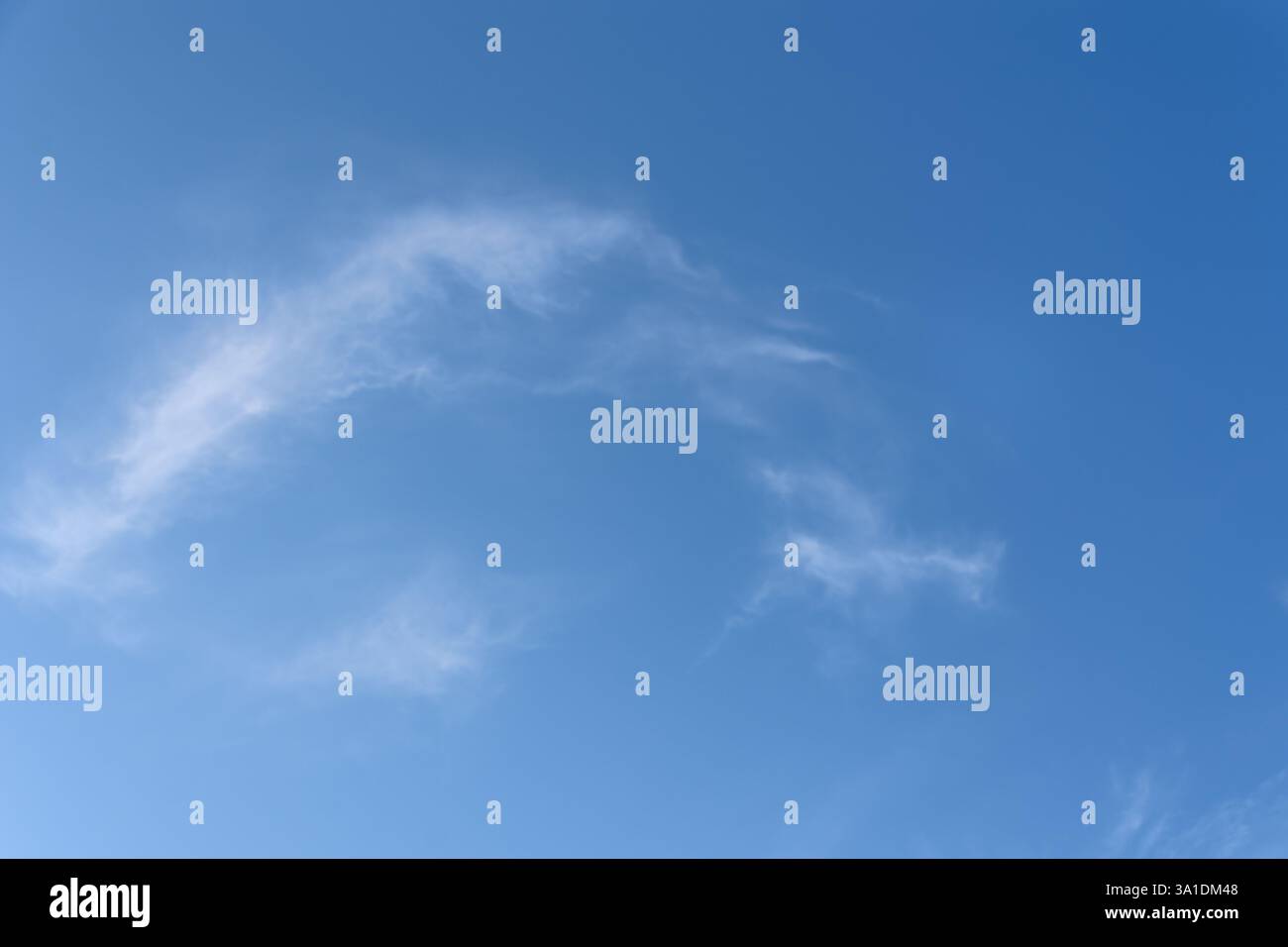 Clear Blue Sky with Wispy White Clouds – Tranquil Atmosphere Stock ...