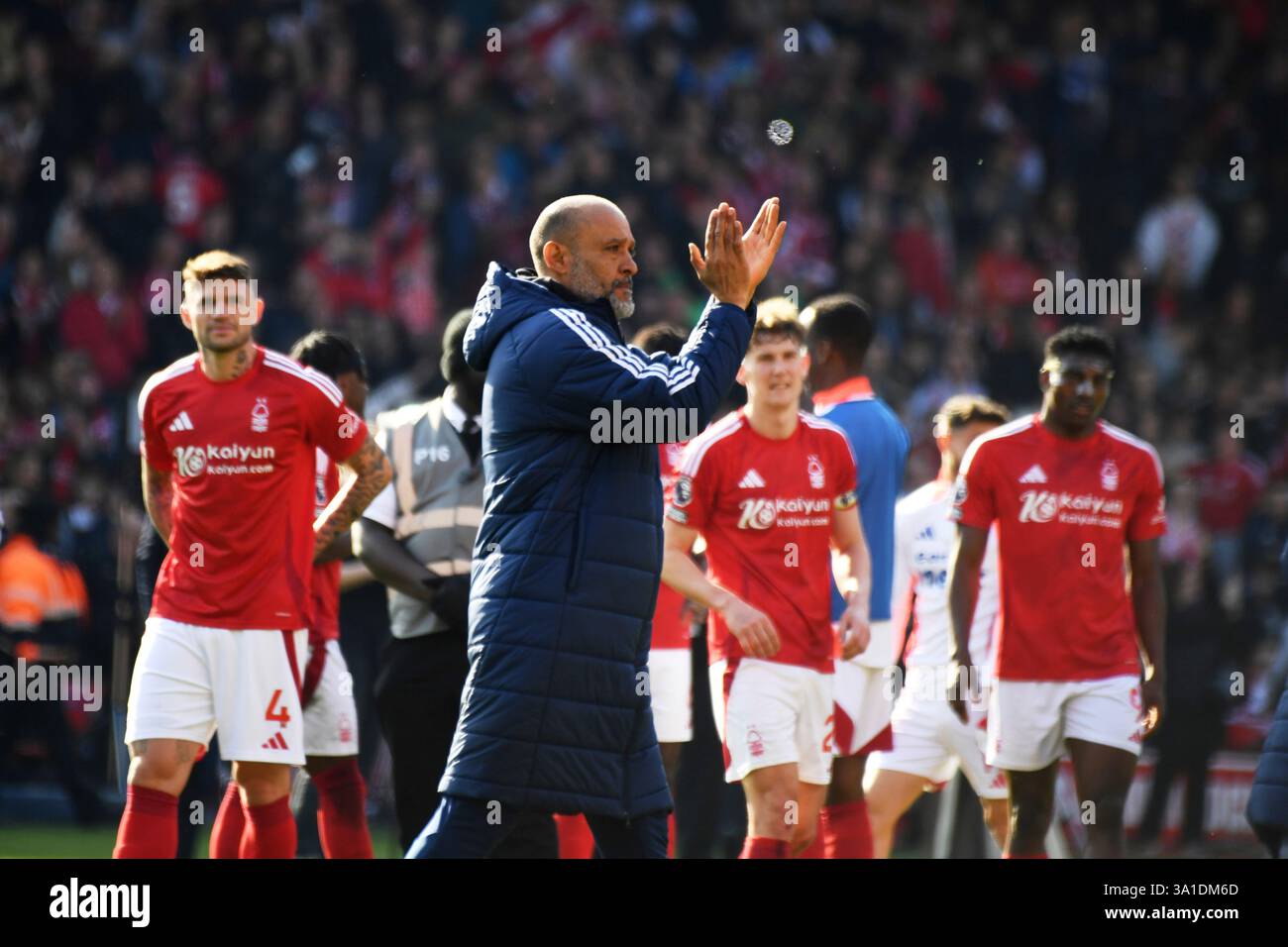 Nottingham Forest's head coach Nuno Espirito Santo celebrates after the ...