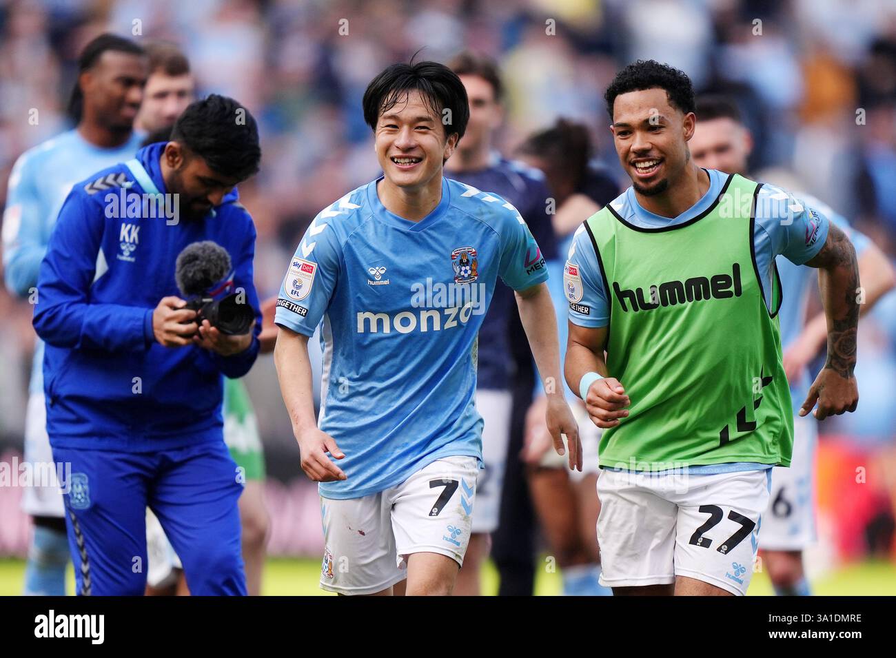 Coventry City's Tatsuhiro Sakamoto (centre) and Milan van Ewijk after ...