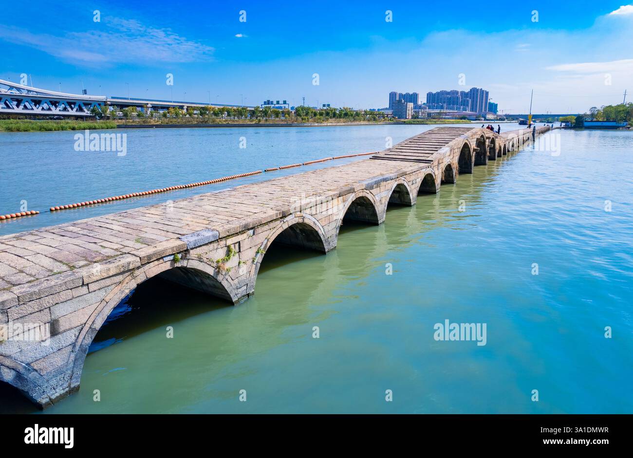 Urban environment of Baodai Bridge and Xiegang Bridge in Suzhou ...