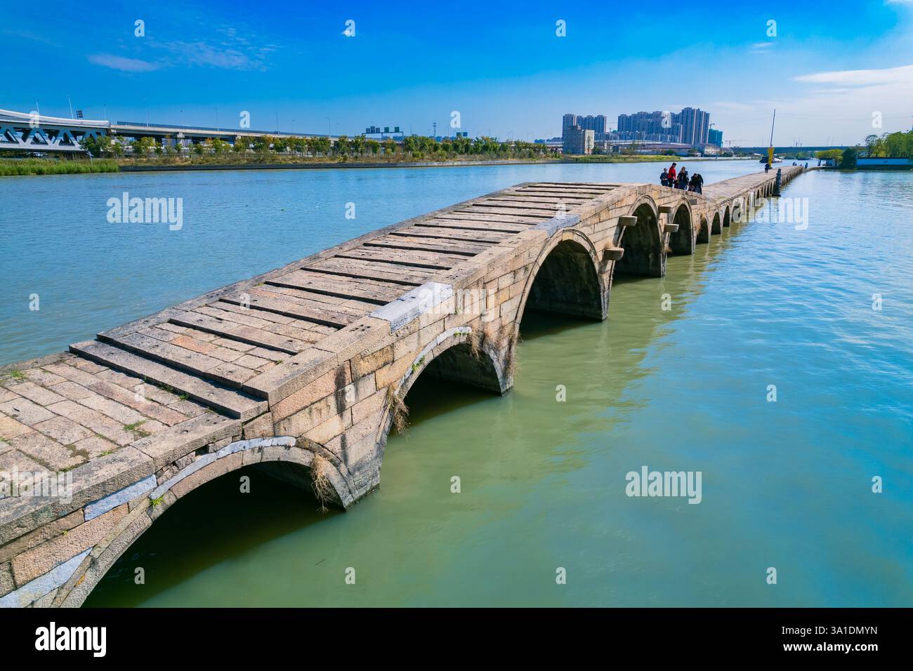 Urban environment of Baodai Bridge and Xiegang Bridge in Suzhou ...