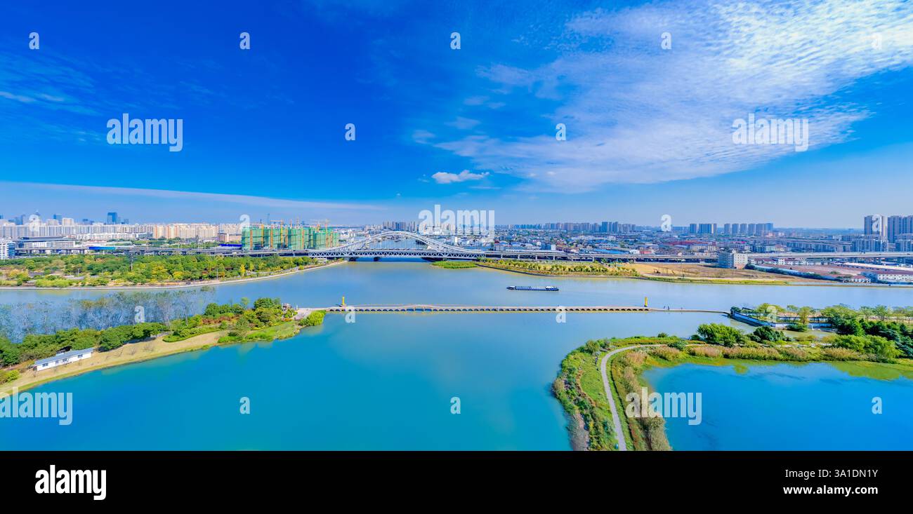 Urban environment of Baodai Bridge and Xiegang Bridge in Suzhou ...
