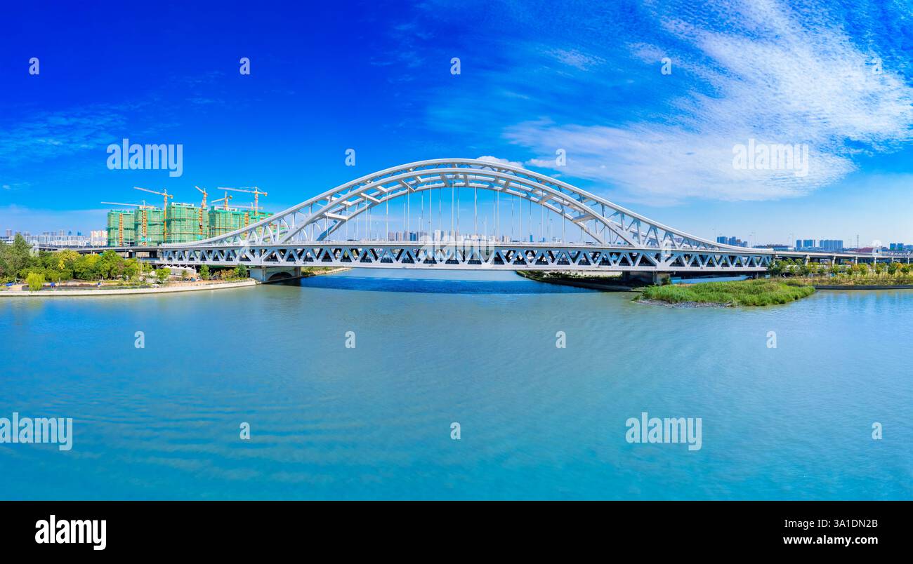 Urban environment of Baodai Bridge and Xiegang Bridge in Suzhou ...