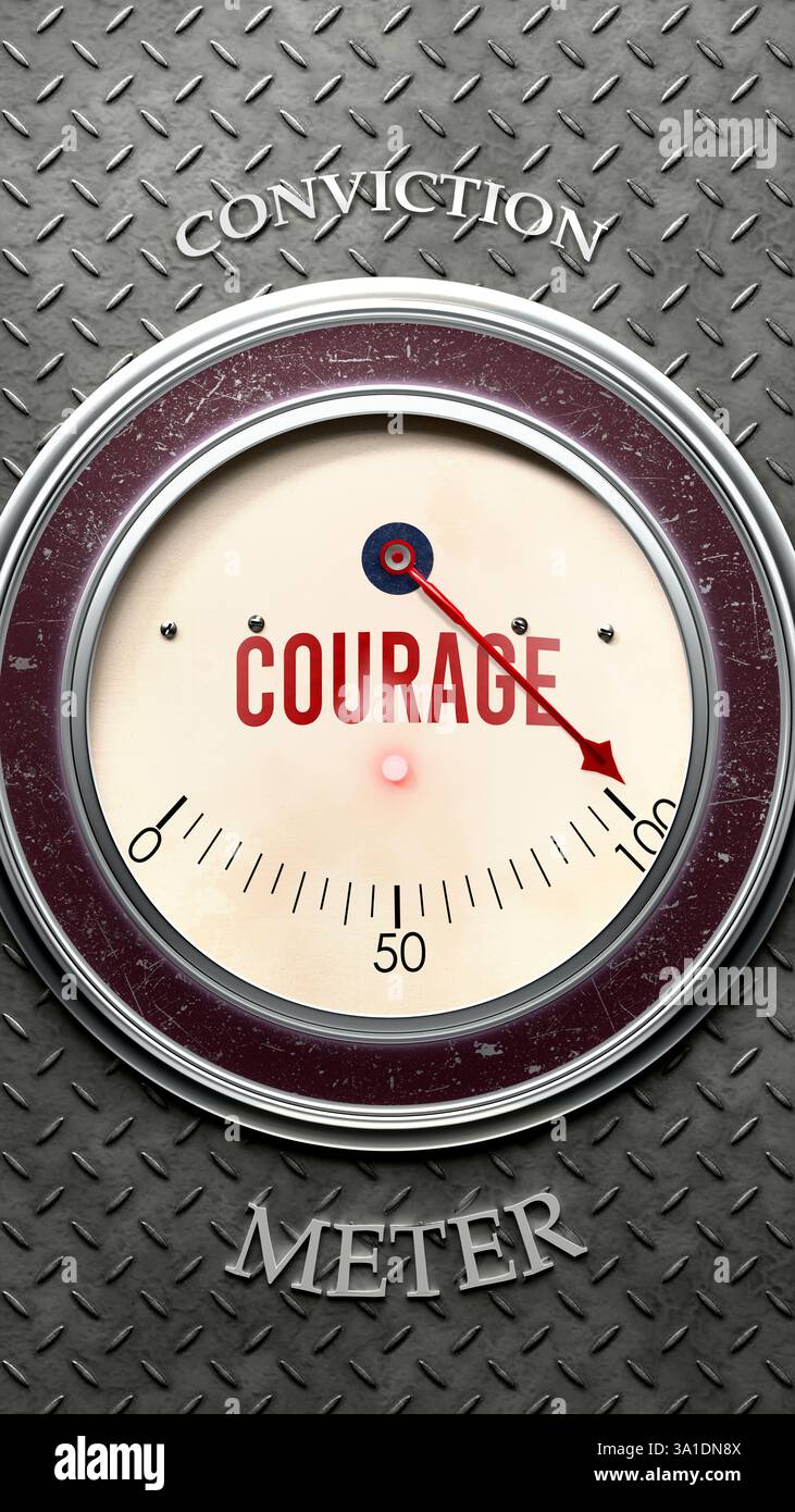 Courage and Conviction that is hitting a full scale, showing a very ...
