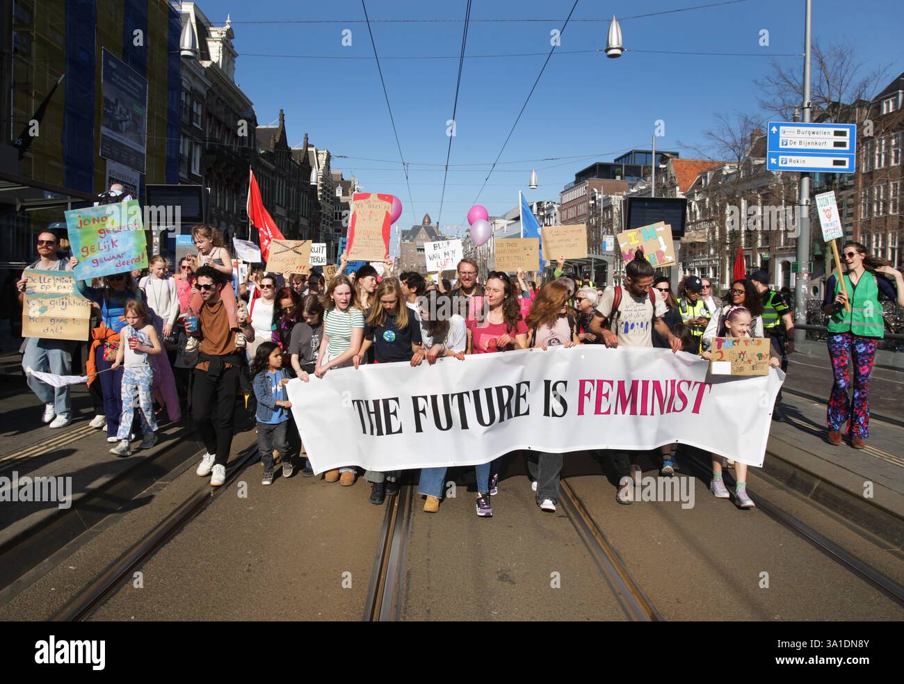 AMSTERDAM,NETHERLANDS - MARCH 8 : Thousands of the feminist activists ...