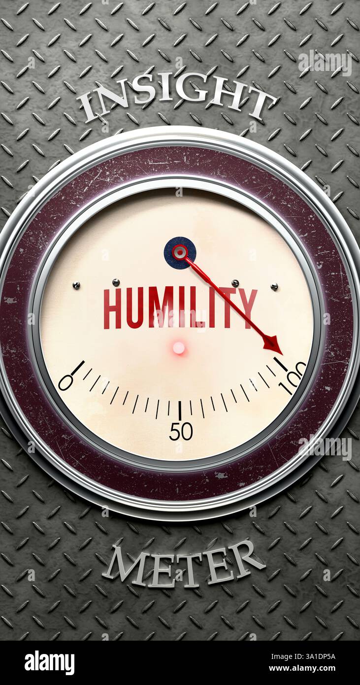 Humility and Insight that is hitting a full scale, showing a very high ...
