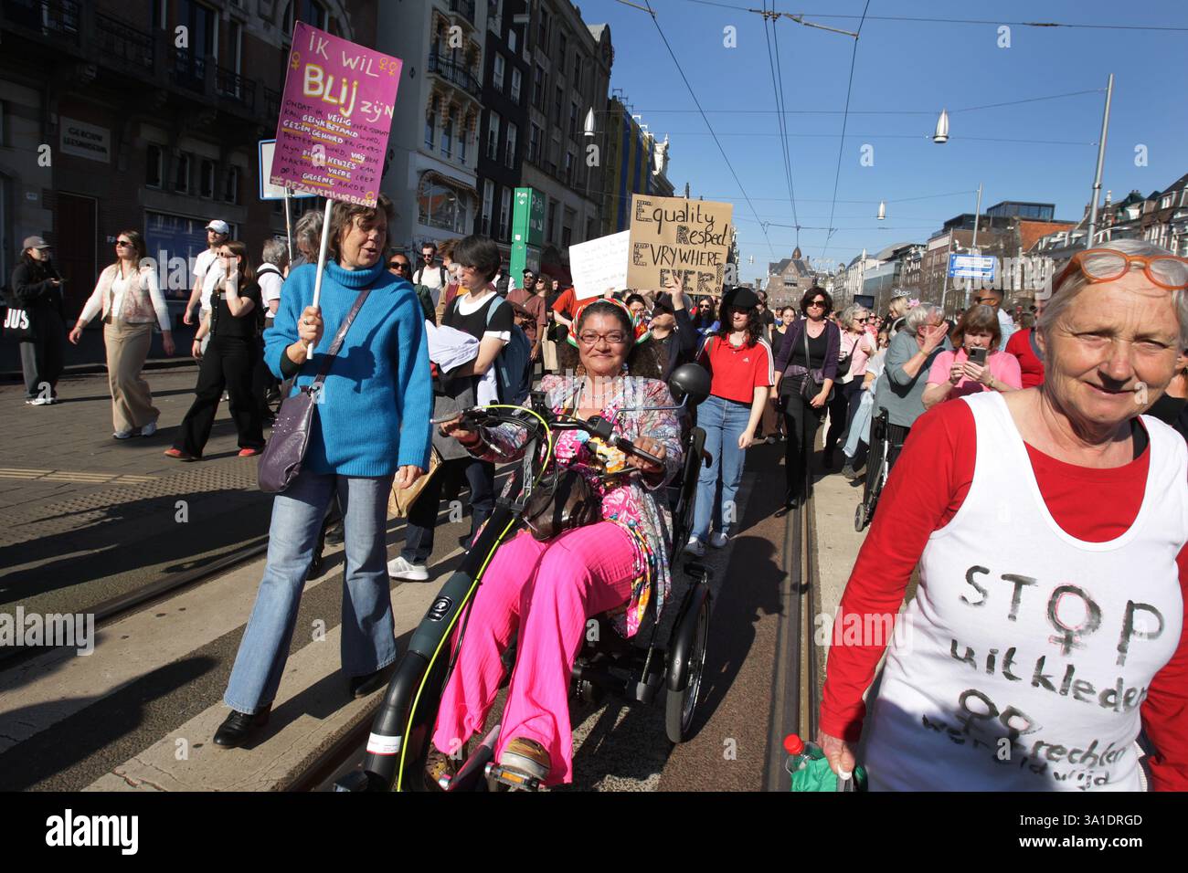 AMSTERDAM,NETHERLANDS - MARCH 8 : Thousands of the feminist activists ...