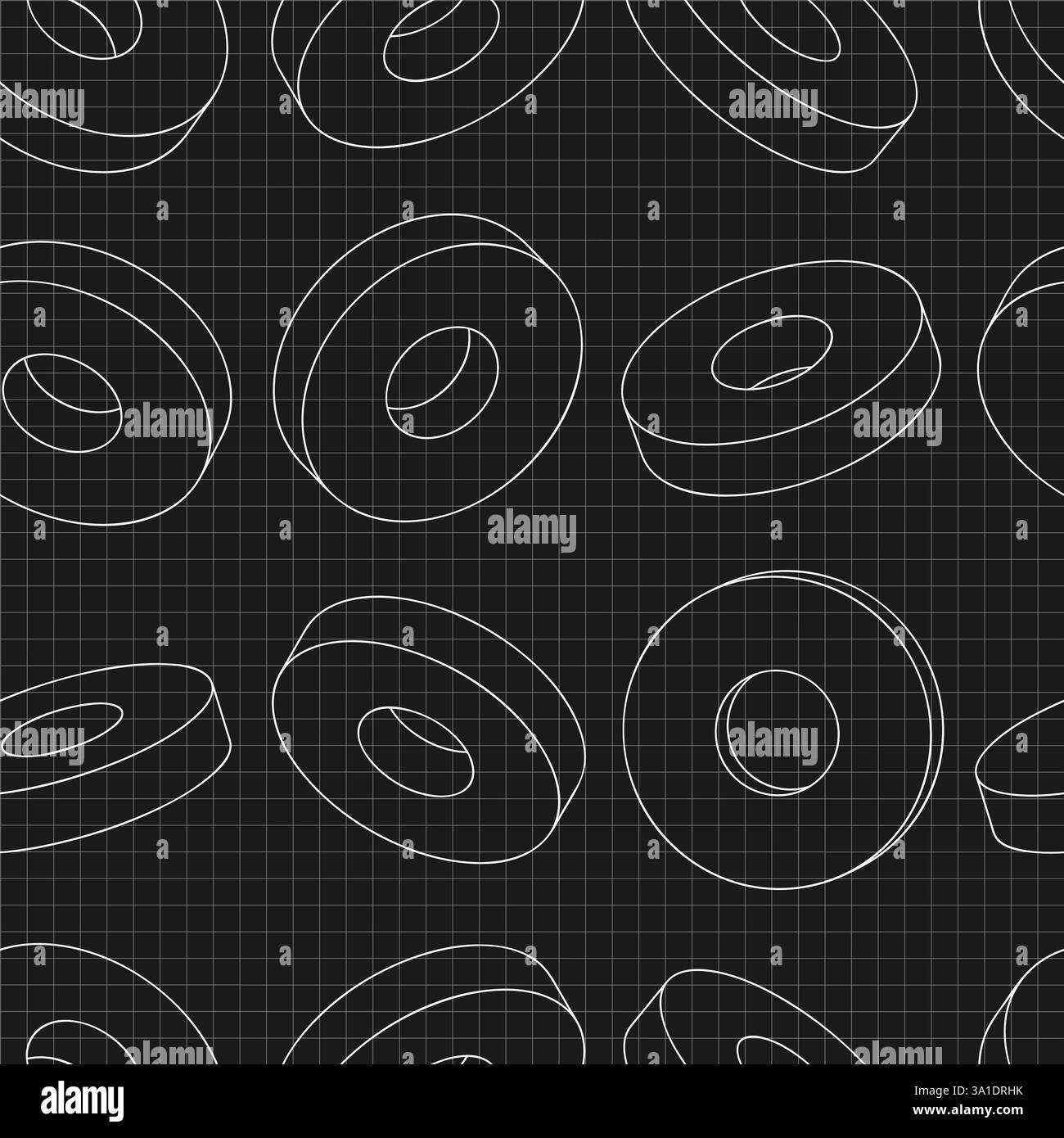 Mechanical engineering drawings on black background. Cutter, assembly ...