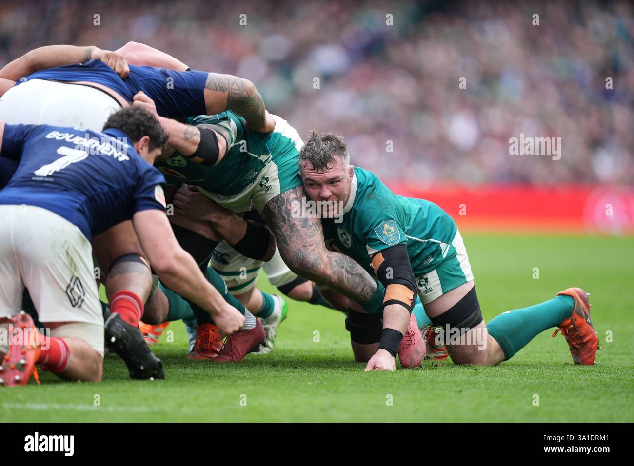 Ireland's Peter O'Mahony in the scrum during the Guinness Men's Six ...
