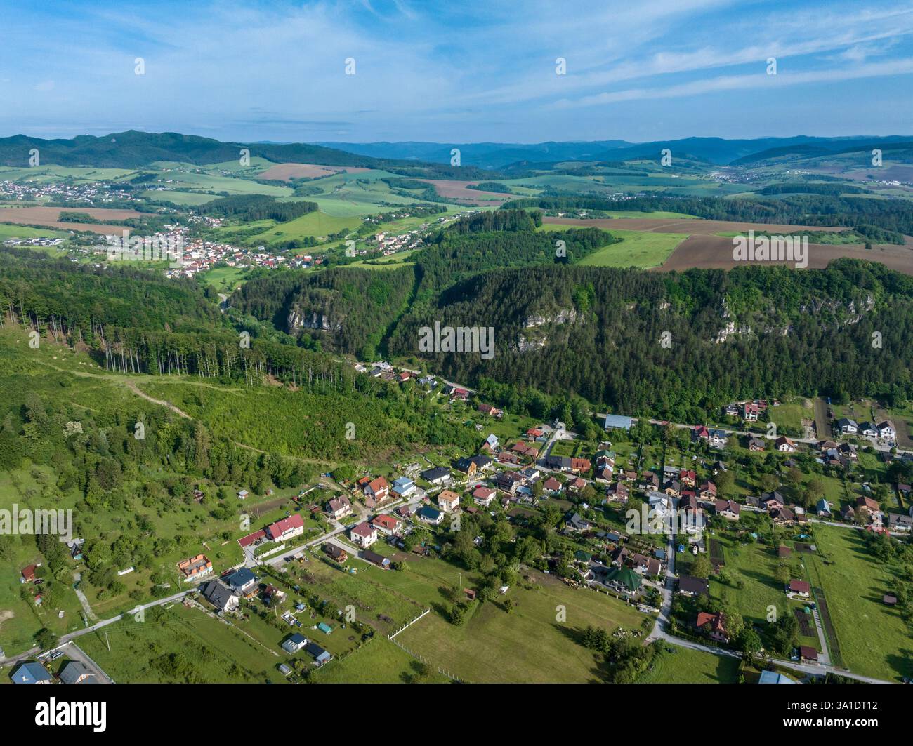 LIETAVA, SLOVAKIA - MAY 21, 2024: Aerial View of Lietava Village Stock ...