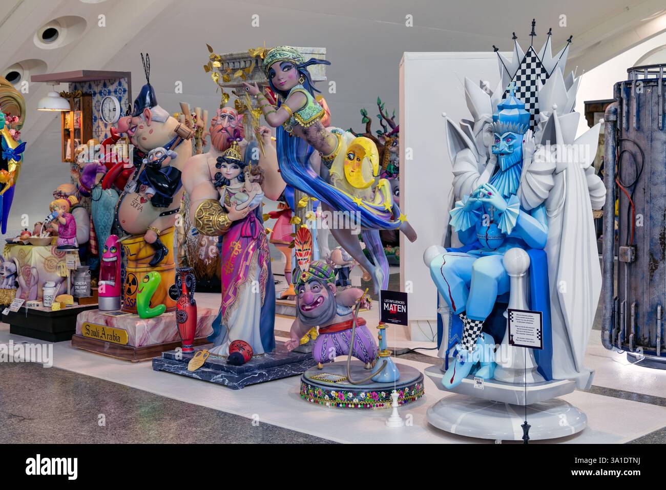 Valencia, Spain - February 24, 2025: Ninots Fallas Valencia. Vibrant ...