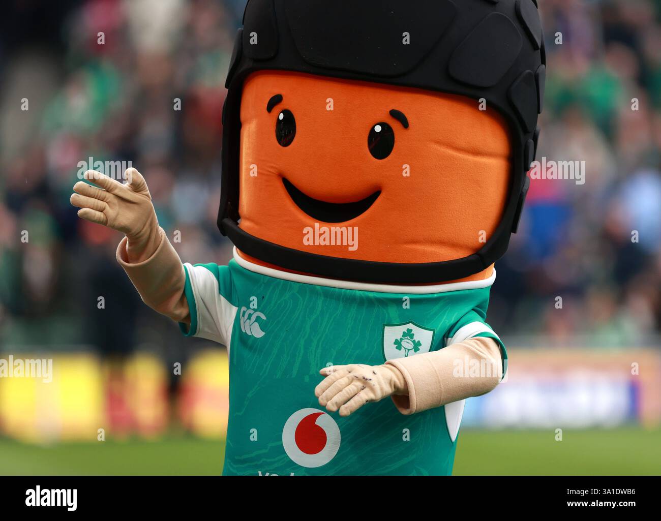 Ireland mascot Kevin The Carrot waves to fans during the Guinness Men's ...