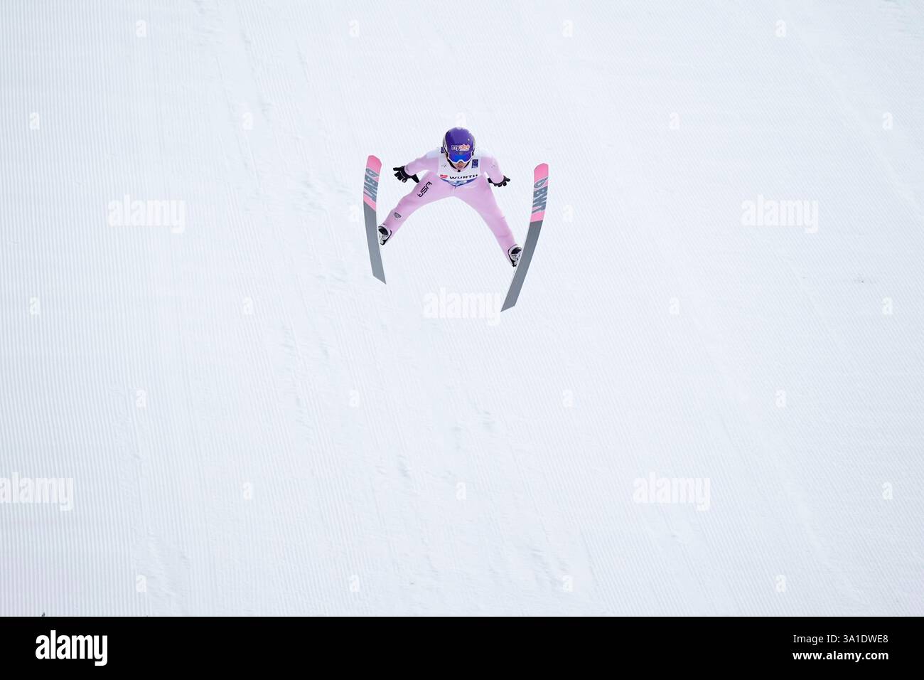 Tate Frantz, of the United States, soars through the air during his ...