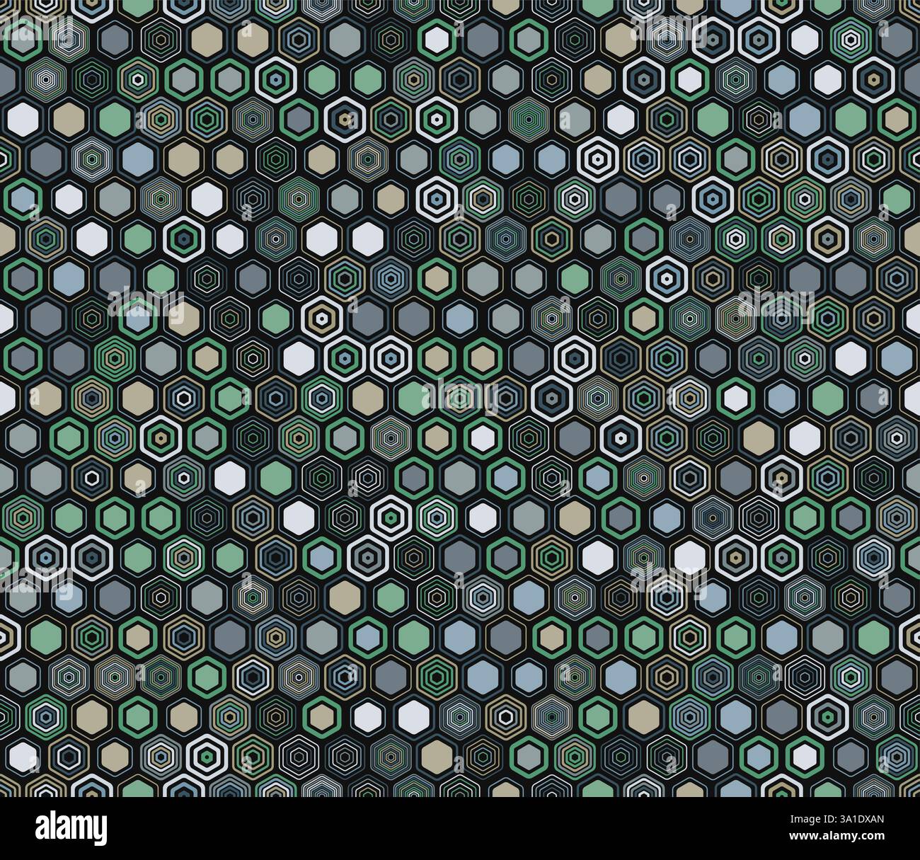 Hexagon grid pattern. Geometric shapes of varied style and color. Hexagon geometric shapes ...