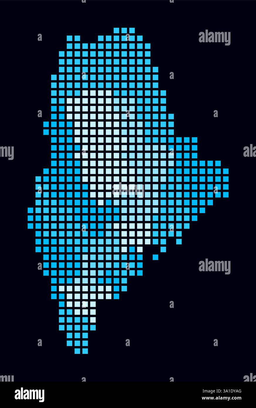 Maine dotted map. Digital style map of the state on dark background ...